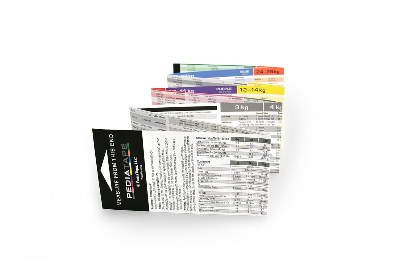 Pediatric Broselow Tape – The Suture Buddy